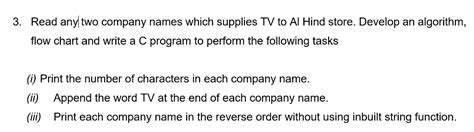 SOLVED 3 Read Any Two Company Names Which Supplies TV To AI Hind