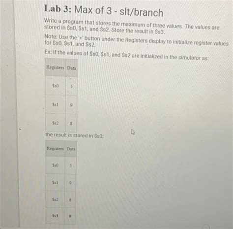 solved lab 3 max of 3 slt branch write a program that