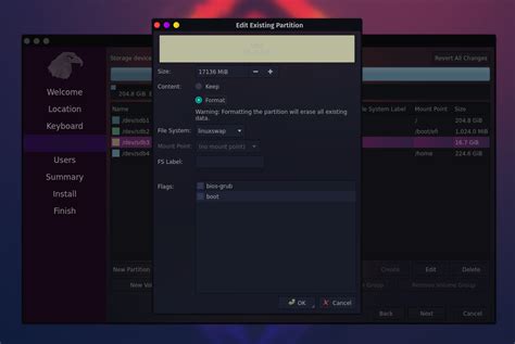 การแบ่ง Partition สำหรับติดตั้ง Linux