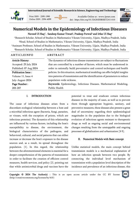 Pdf Numerical Models In The Epidemiology Of Infectious Diseases