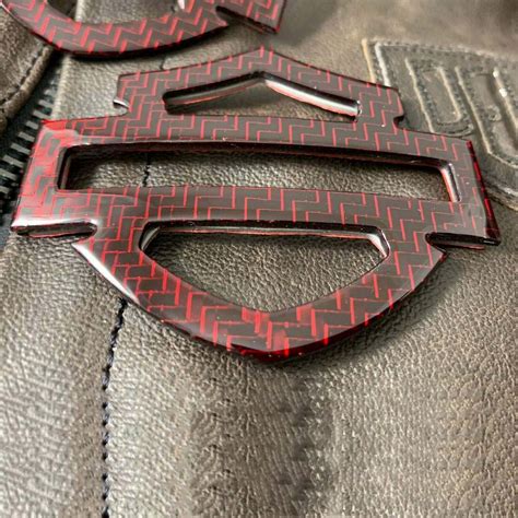 Buy Red Carbon Tank Emblems Custom Emblems For Harley Davidson