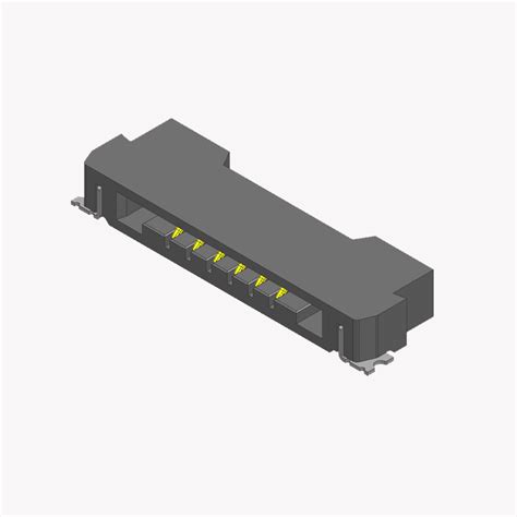 FFC 1 0Pitch 2 0H Series 1 0Pitch 6Pin 2 0Height Header UJU ELECTRONICS