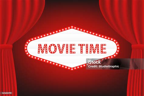 시네마 영화 시간 배경 카드 쇼 프리미어 및 프리젠 테이션 또는 공연을위한 강당 필름 프로젝터와 복고풍 서양 글꼴로 된 샘플 제목이 있는 텍스트 영역이 있는 레이아웃 벡터