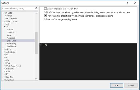 C Code Style In Visual Studio