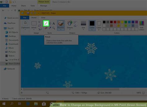 How To Change An Image Background In MS Paint Green Screen