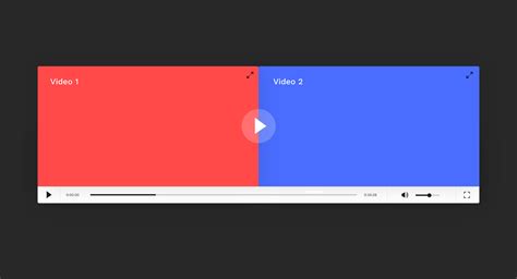 Html Multiple Video Player And Fullscreen Canvas With Two Videos