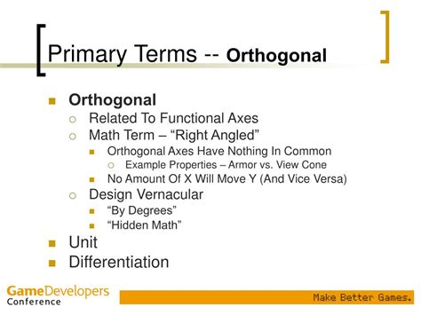 PPT Orthogonal Unit Differentiation PowerPoint Presentation Free Download ID