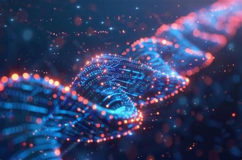 Abstract Background Binary Code Of DNA Shape Premium AI Generated Image