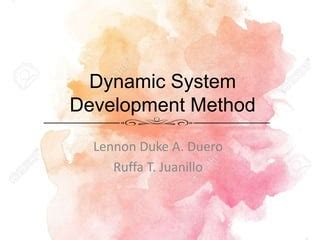 Dynamic System Development Method DSDM PPTX