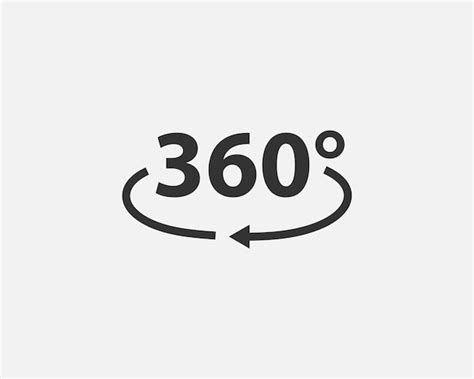 Premium Vector 360 Degree View Vector Icon