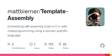 Github Mattbiernertemplate Assembly Embedding X86 Assembly Code In C With Metaprogramming