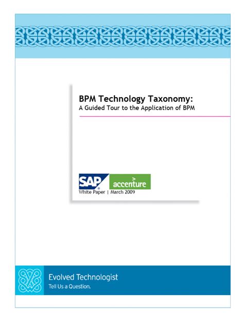 36bpm Taxonomy Whitepaper Dan Woods Sponsored By Sap And Accenture Pdf Business Process