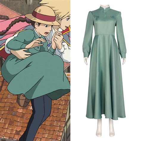 Howls Moving Castle Cosplay Costumes Women Girls Sophie Dresses