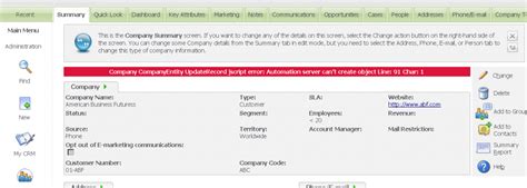 Gumu Tips Automation Server Cant Create Object Sage Crm Tips Tricks And Components