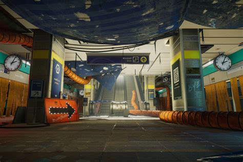 The Blue Metro 2029 Post Apocalyptic Metro Subway Environment