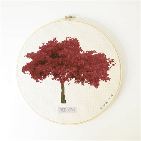 Oak Tree Cross Stitch Etsy