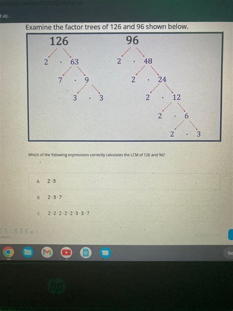 Answered Ed Examine The Factor Trees Of 126 And Bartleby