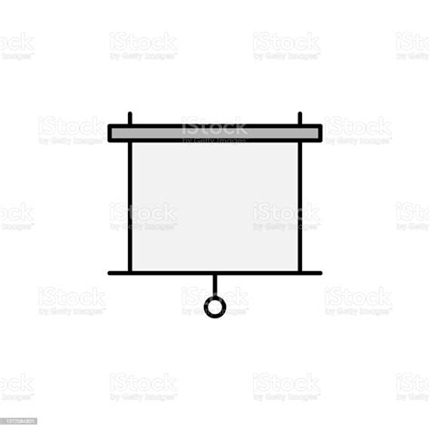 화면 프로젝터 아이콘 교육 일러스트의 요소 표지판과 기호는 흰색 배경에 웹 로고 모바일 앱 Ui Ux에 사용할 수 있습니다 공란에 대한 스톡 벡터 아트 및 기타 이미지