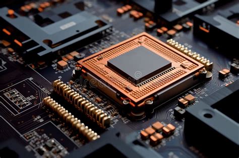 A Close Up Of A Circuit Board Reveals The Minuscule Computer Chip At