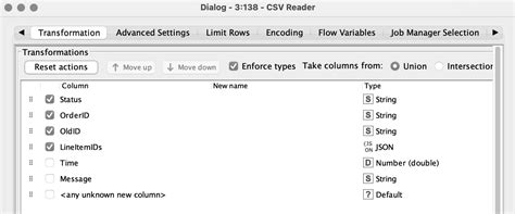 Add Comment Column To Knime Data Import Transformation Tab Feedback