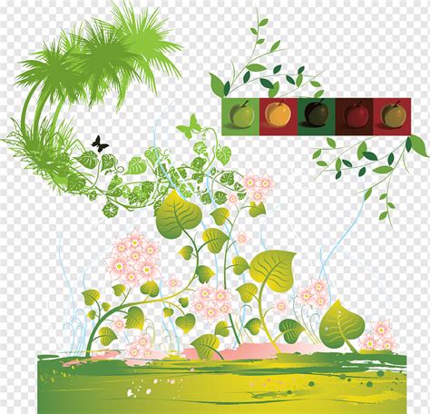 зеленое растение и листья Png Pngwing