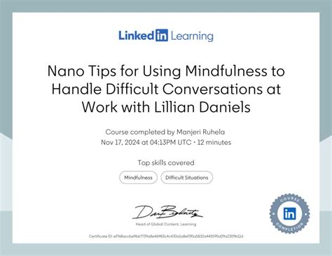 Manjeri Ruhela On Linkedin Certificate Of Completion