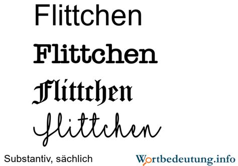 Flittchen einfach erklärt Synonyme Beispiele