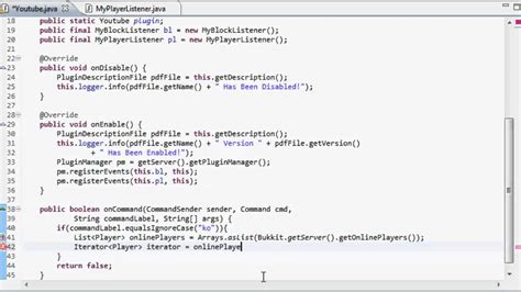 How To Make A Bukkit Plugin Episode Iterating Through Events YouTube