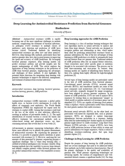 Deep Learning For Antimicrobial Resistance Prediction From Bacterial