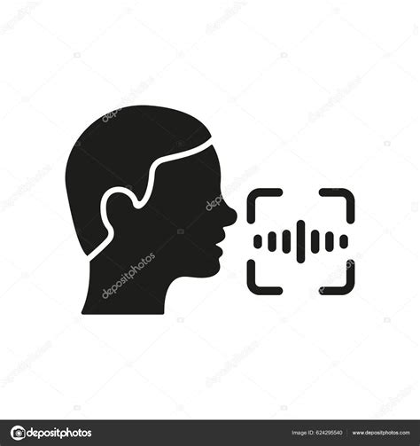 Command Voice Recognition Technology Silhouette Icon Access