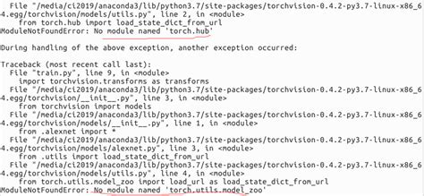 No Module Named Torchhub And Torchutilsmodelzoo Pytorch Forums