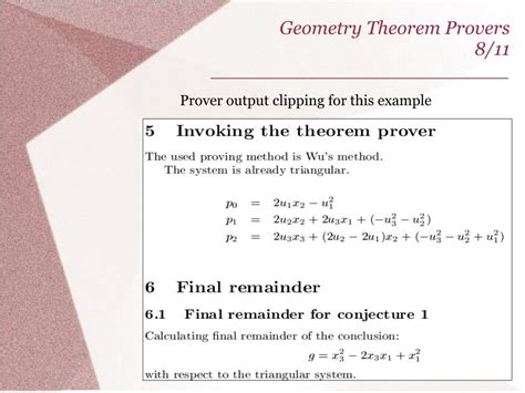 Ppt Java Implementation Of Wu S Method For Automated Theorem Proving In Geometry Powerpoint