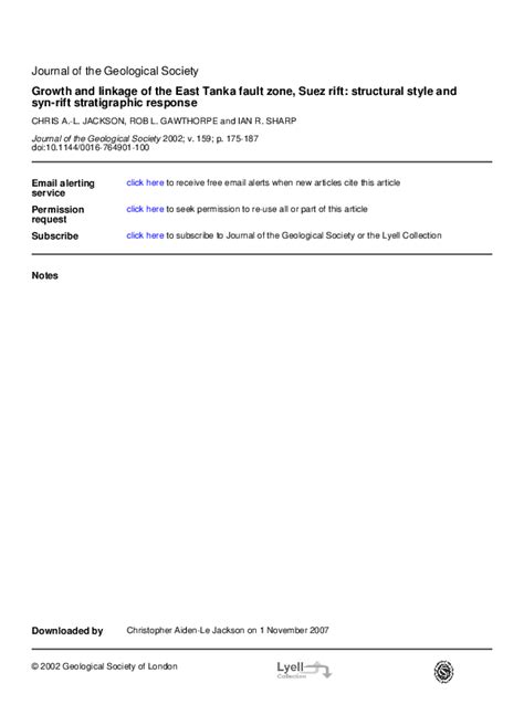 Pdf Growth And Linkage Of The East Tanka Fault Zone Suez Rift Structural Style And Syn Rift