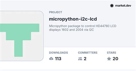 micropython i2c lcd ecosystem directory market dev