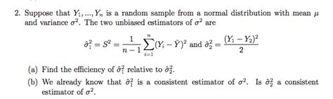 solved suppose that y1 yn is a random sample from a