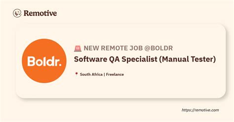 [hiring] software qa specialist manual tester boldr