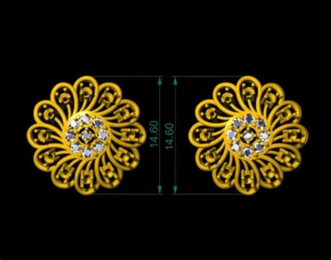 98 Earrings 3d Model Stl 3dm File Lightweight Cad Wala