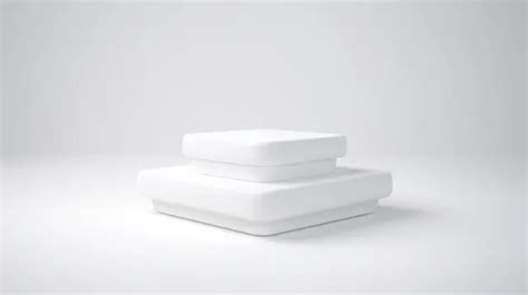 3d Rendering Of White Styrofoam On An Isolated Podium With A White Background Polystyrene