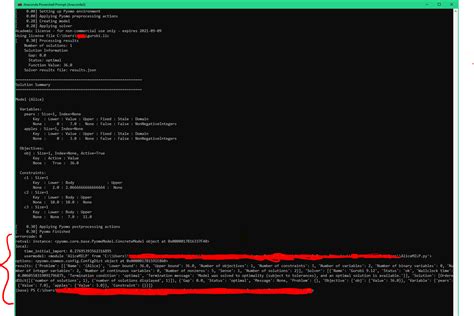Python What Is Pyomo Errorcode 0 It Occurs With Every Single