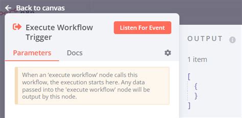 Execute Workflow Trigger Doesnt Listen For Events Gives Empty Output