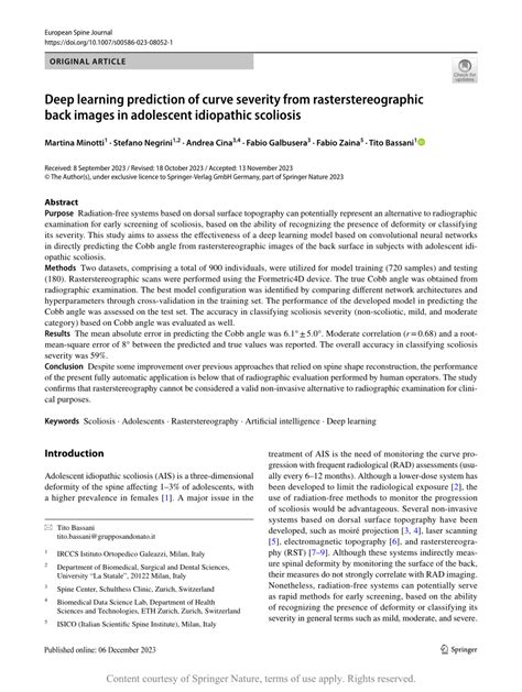 Deep Learning Prediction Of Curve Severity From Rasterstereographic Back Images In Adolescent