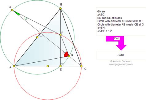 Math Education Geometry Problem 658 Triangle Altitudes Diameter Circle Angles Level High