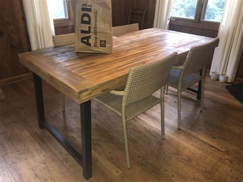 Aldi Patio Table As Dining Table W 10 Martha Stewart Chairs From Tj