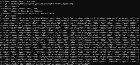 BUG Problem With Youtube Streams Issue 1785 Pytube Pytube GitHub