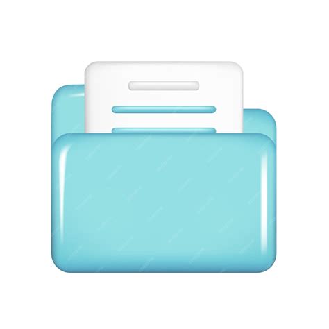 Premium Vector Realistic 3d Blue Folder Document Sheet Of Paper Decorative 3d Management