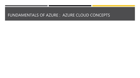 Azure Fundamentals Az 900 Pptx
