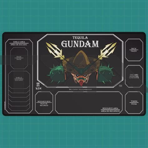 Tequila Gundam Playmat ~24x14 Gundam Card Game Tcg Etsy