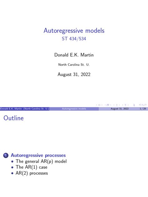 Ar Models Pdf Autoregressive Model Numerical Analysis