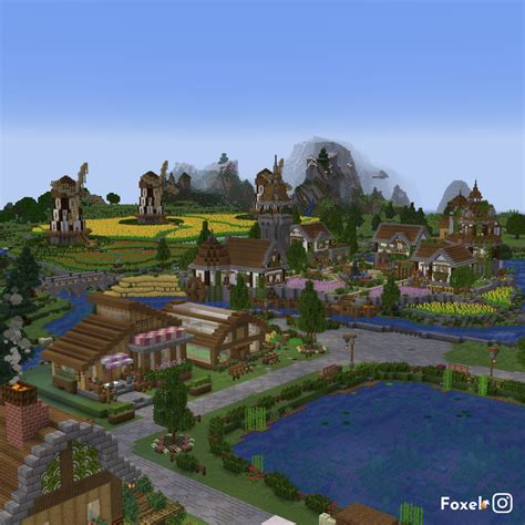 Minecraft Flower Village Minecraft Farm Minecraft Houses Minecraft