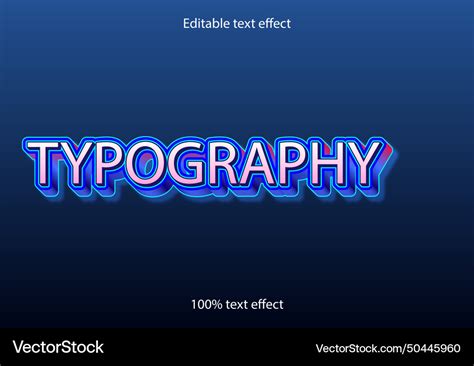 Typography Text Effect Royalty Free Vector Image
